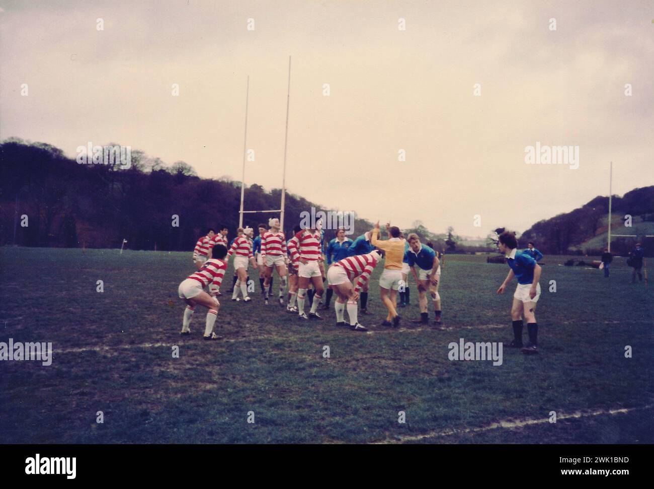 Rugby match in early 1980s, Japanese under 15 vs local under 15 team ...
