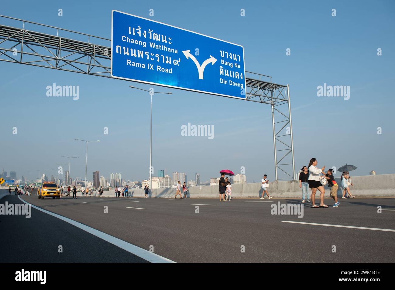 Bangkok, Thailand. 17th Feb, 2024. People walk around and admire And ...