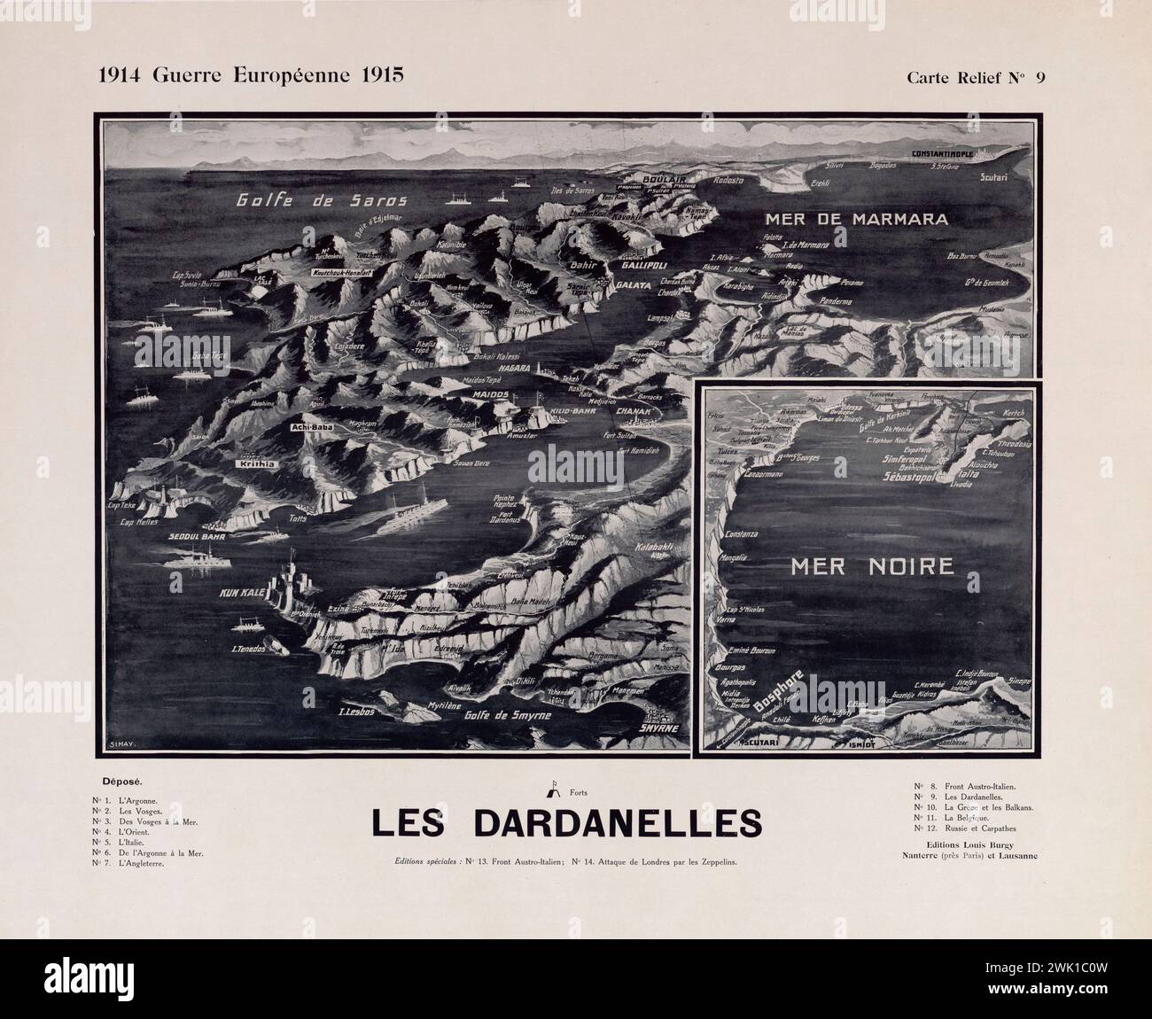 Dardanelles map hi-res stock photography and images - Alamy