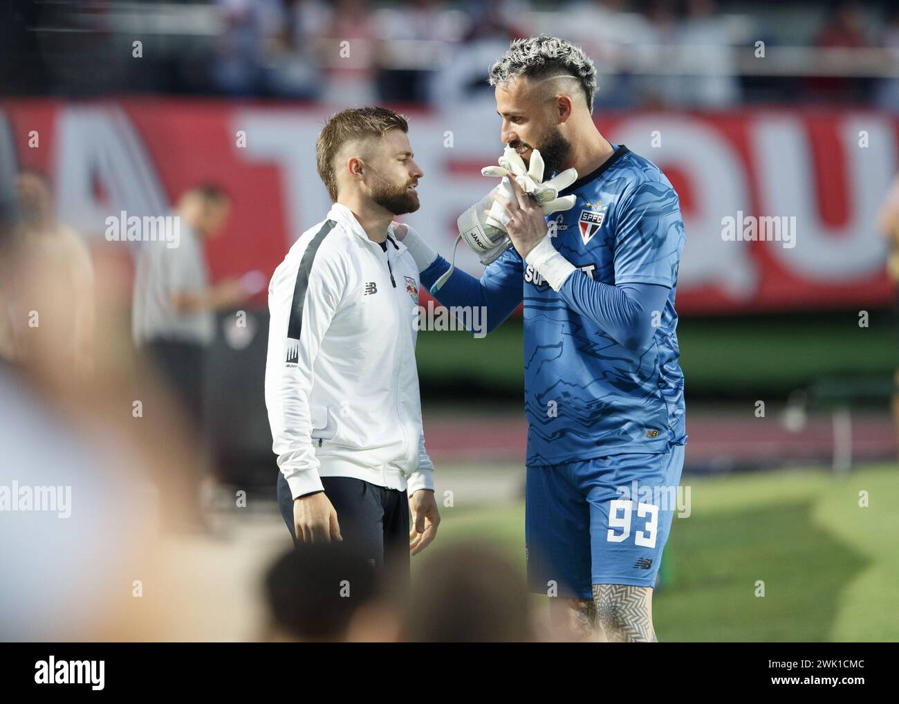 São Paulo, Brazil. February 17, 2024. Player Match between São Paulo ...