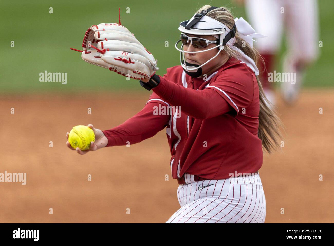 Alabama pitcher Kayla Beaver (19) pitches against Virginia during an ...