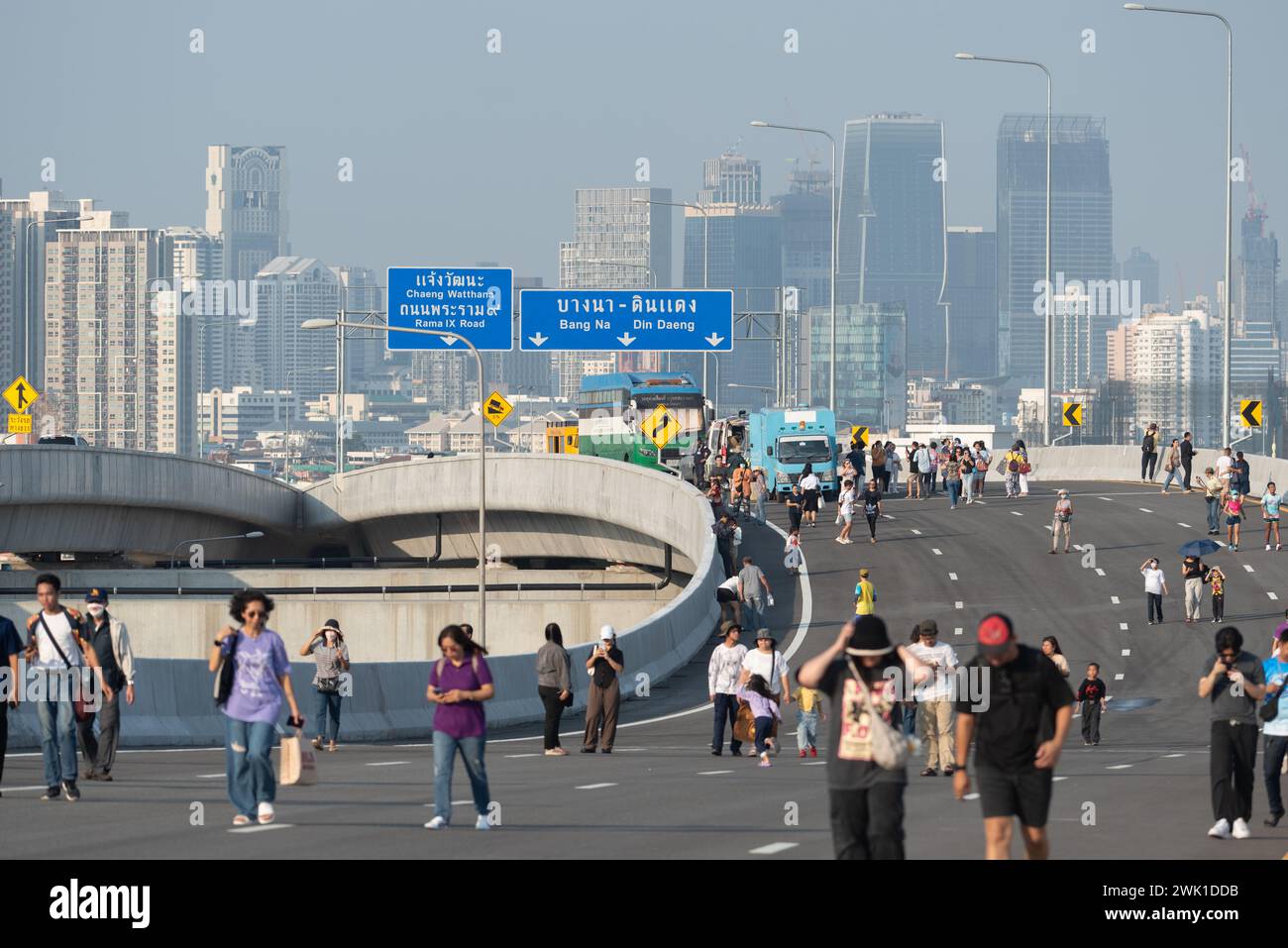 Bangkok, Thailand. 17th Feb, 2024. People walk around and admire And ...
