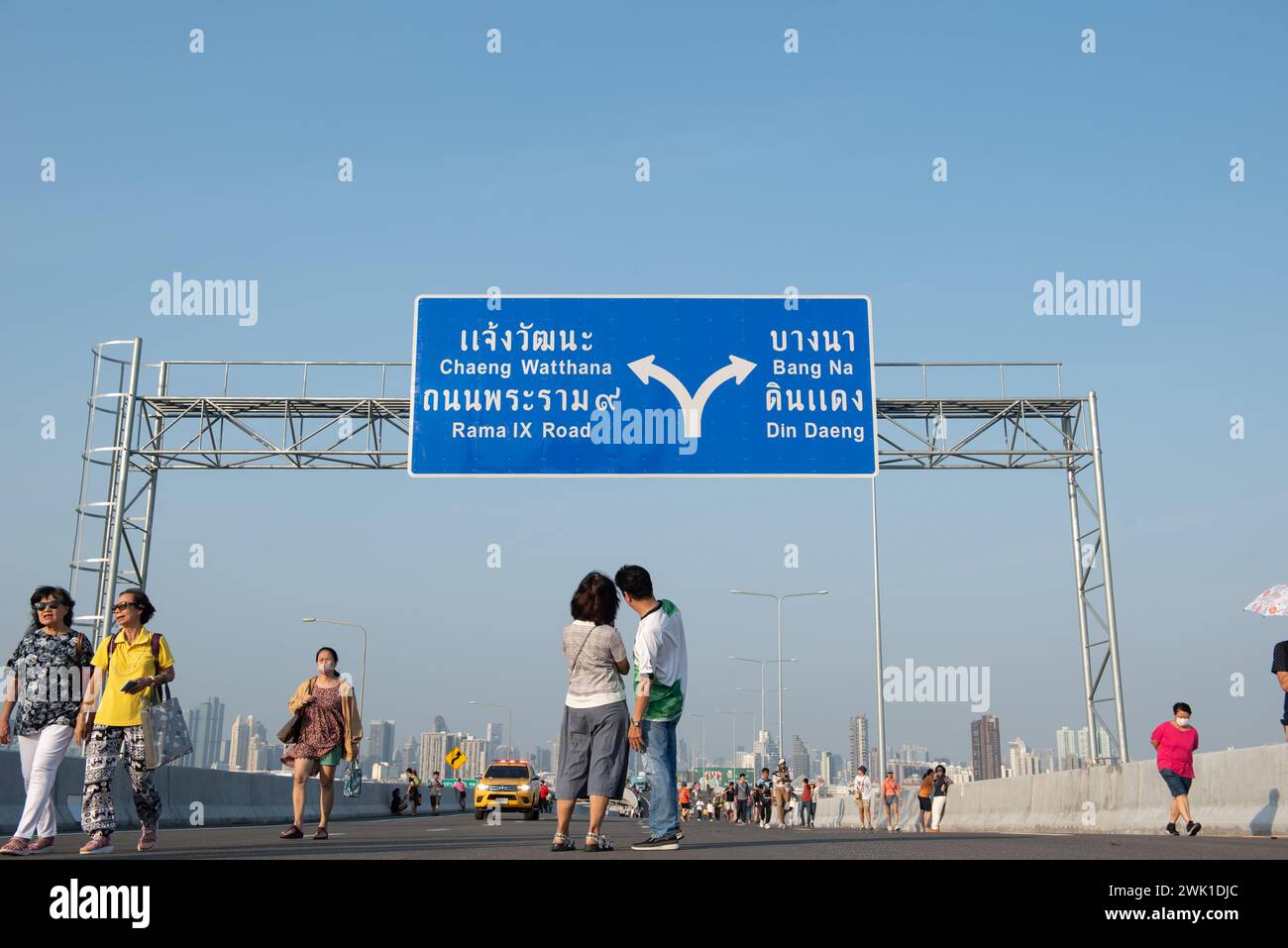 Bangkok, Thailand. 17th Feb, 2024. People walk around and admire And ...