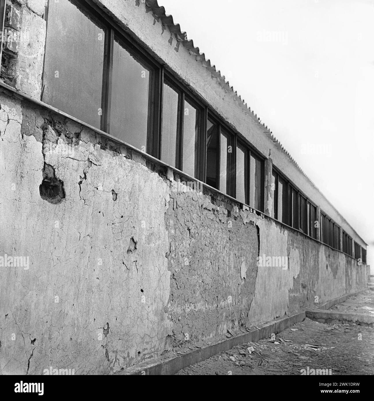 Unkempt facade of a building at the State Agricultural Cooperative (C.A ...