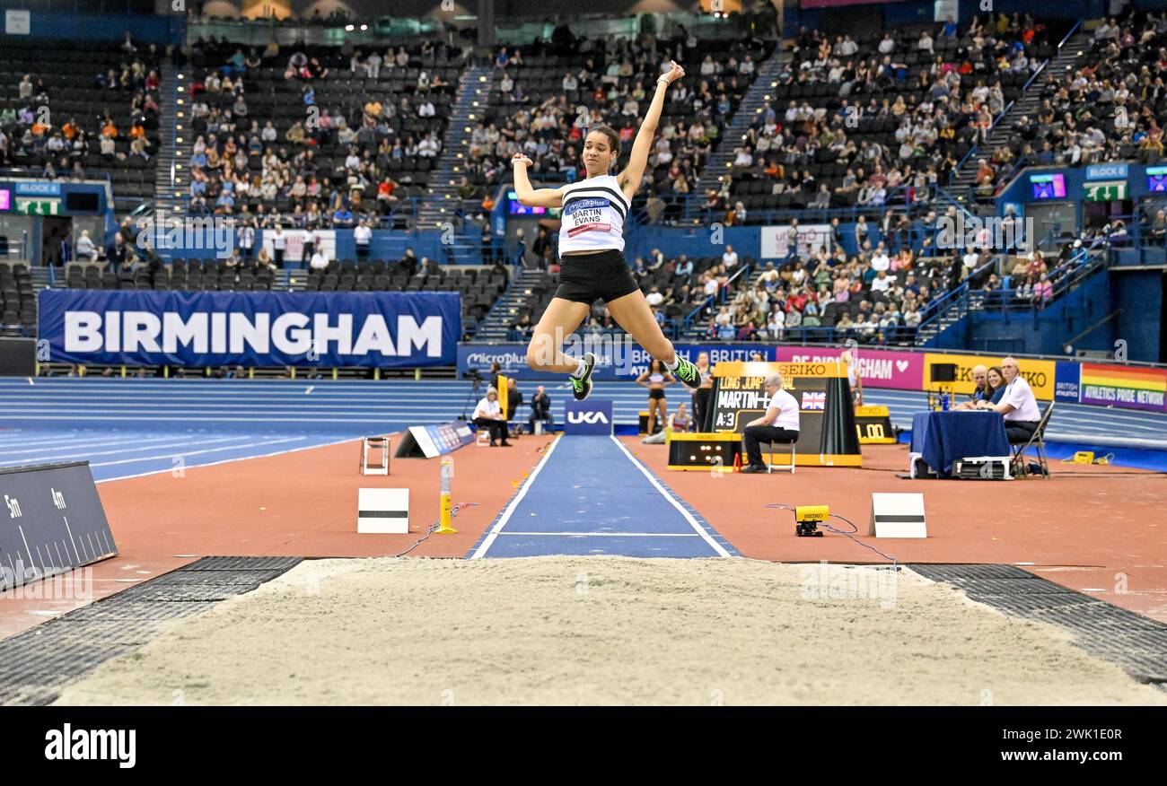 Birmingham, UK. 17th Feb, 2024. MARTIN-EVANS Cleo in the Womens Long ...