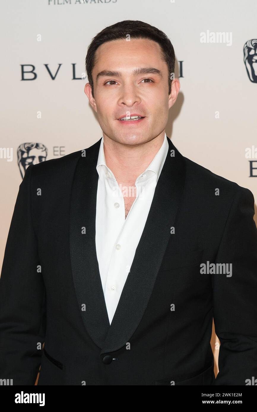 The National Gallery, London, UK. 17th Feb, 2024. Ed Westwick arriving at the 2024 EE BAFTA ...
