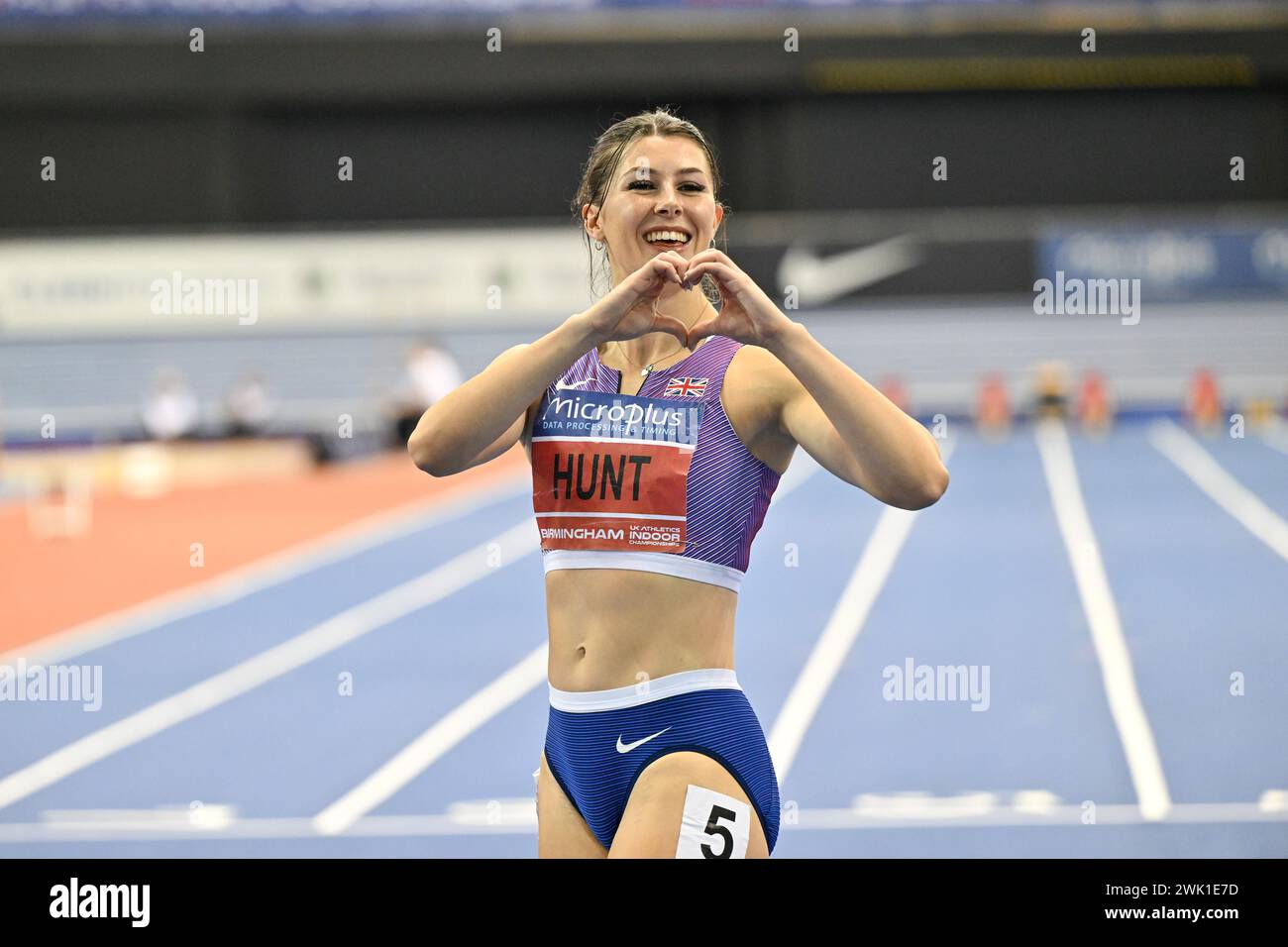 Birmingham, UK. 17th Feb, 2024. HUNT Amy after finishing 1st in the ...