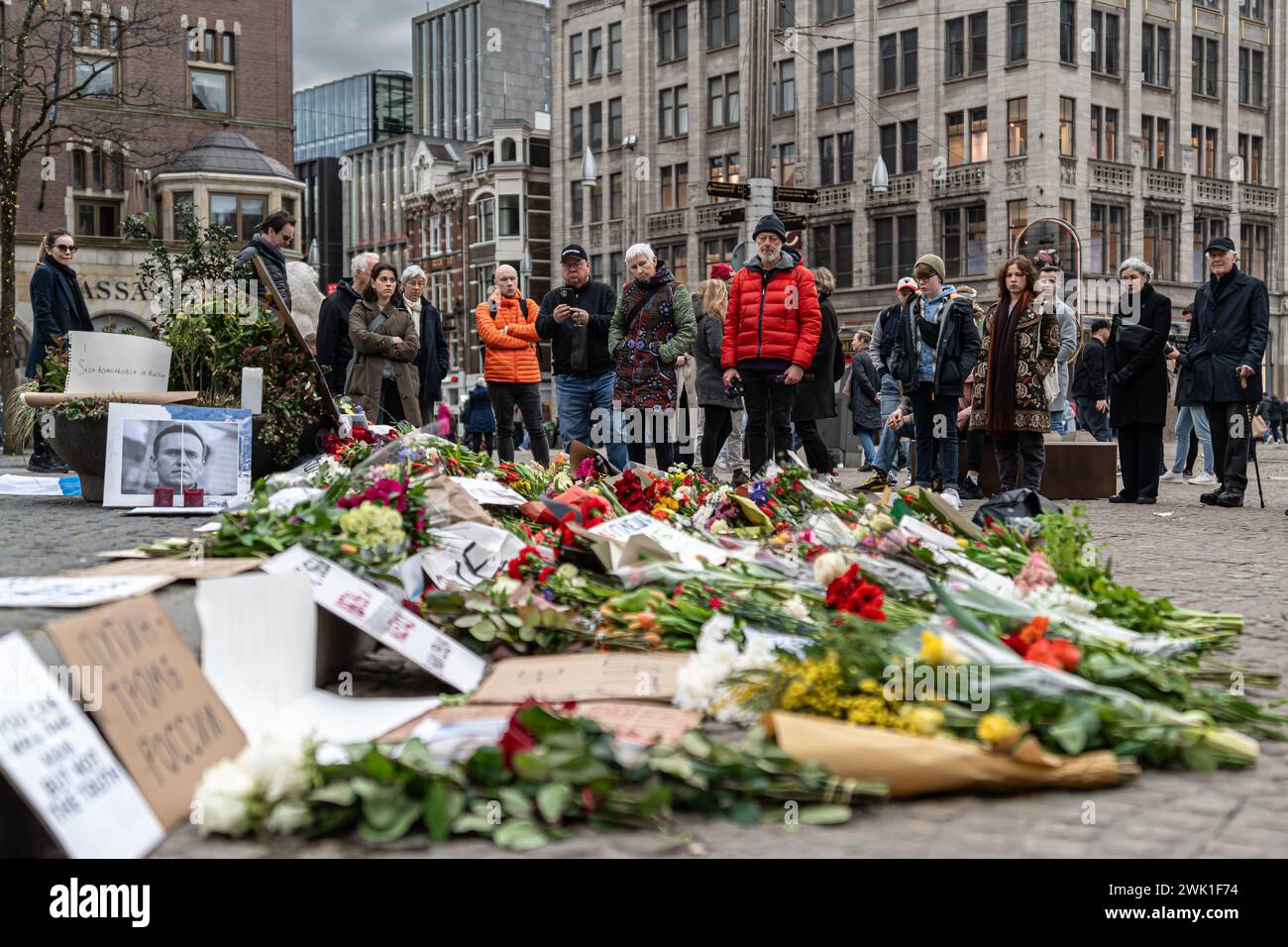 Amsterdam, the Netherlands - February 17, 2024: People Commemorate ...