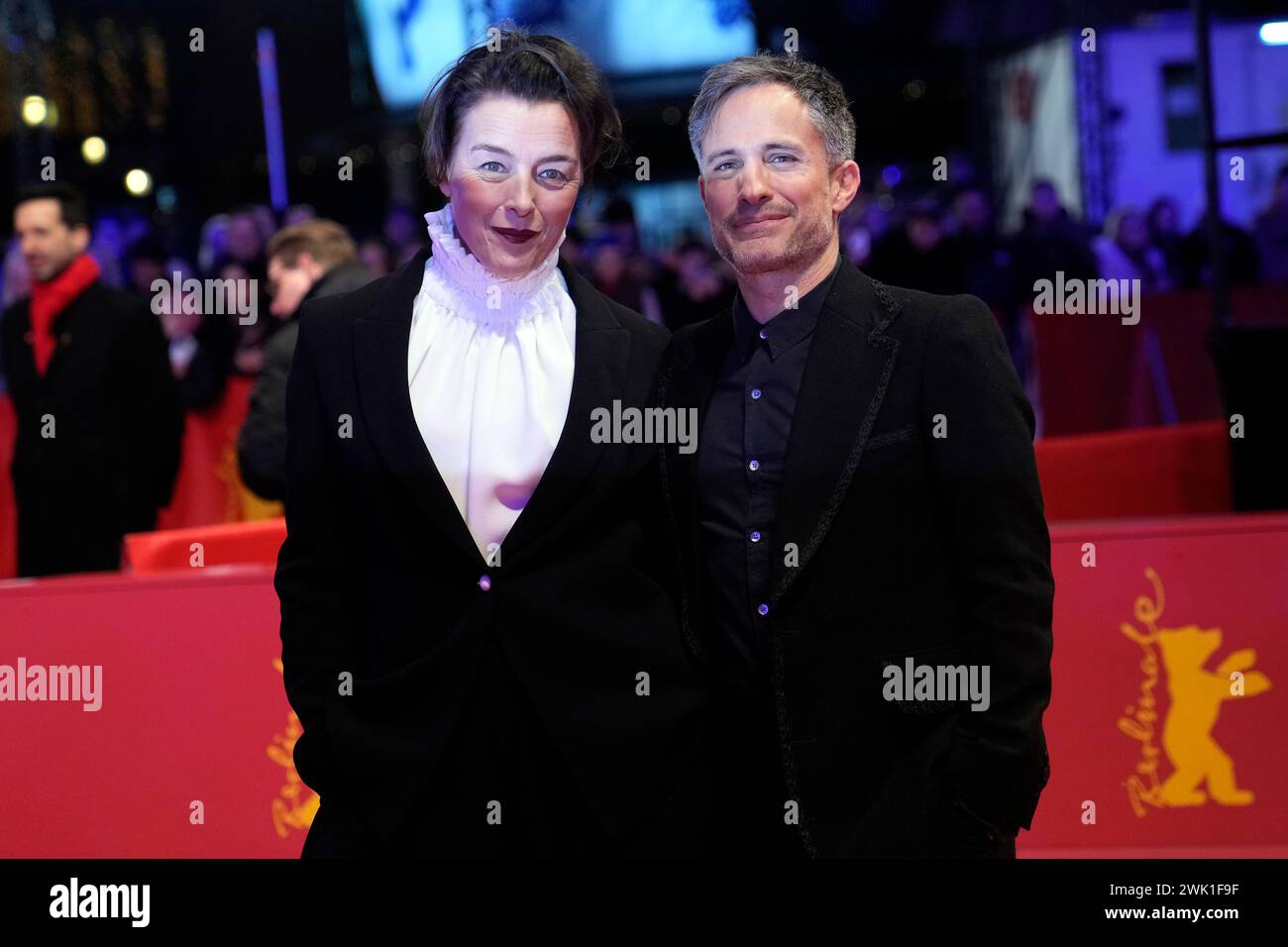 Actors Olivia Williams, left, and Gael Garcia Bernal pose for ...