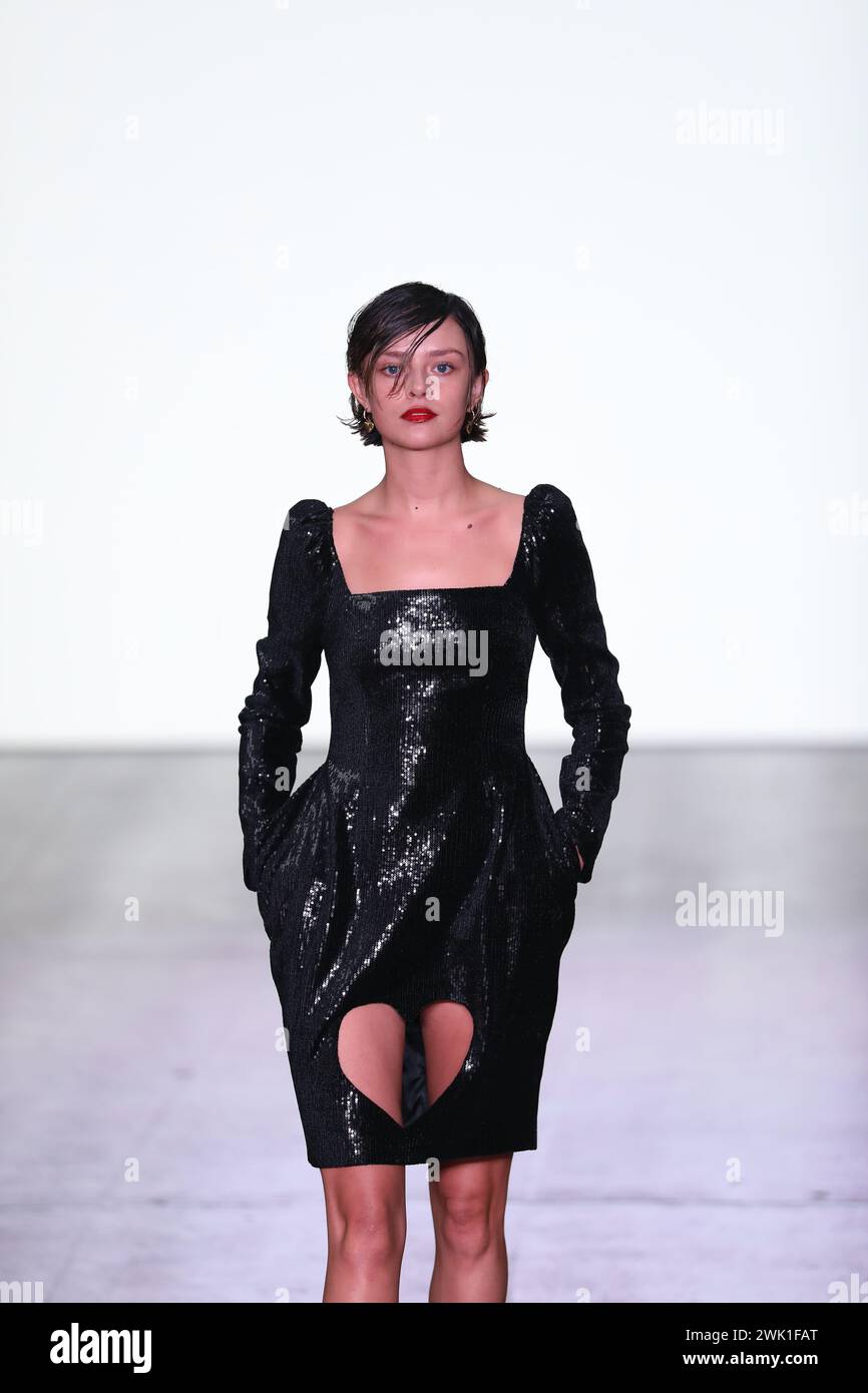 London, UK. 17th Feb 2024. Designers showcased their latest fashion ...
