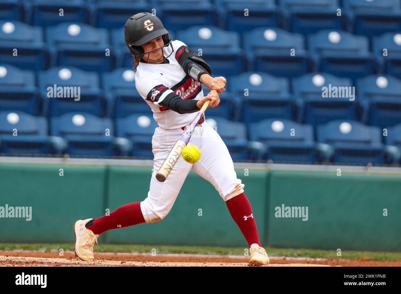 College of Charleston shortstop Brooke Marquez (1) bats during an NCAA ...