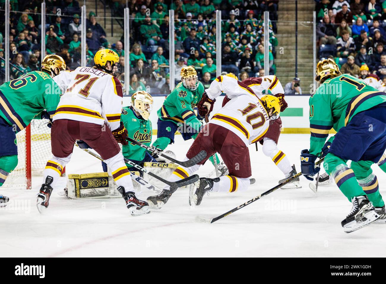 South Bend, Indiana, USA. 17th Feb, 2024. Minnesota forward Connor ...