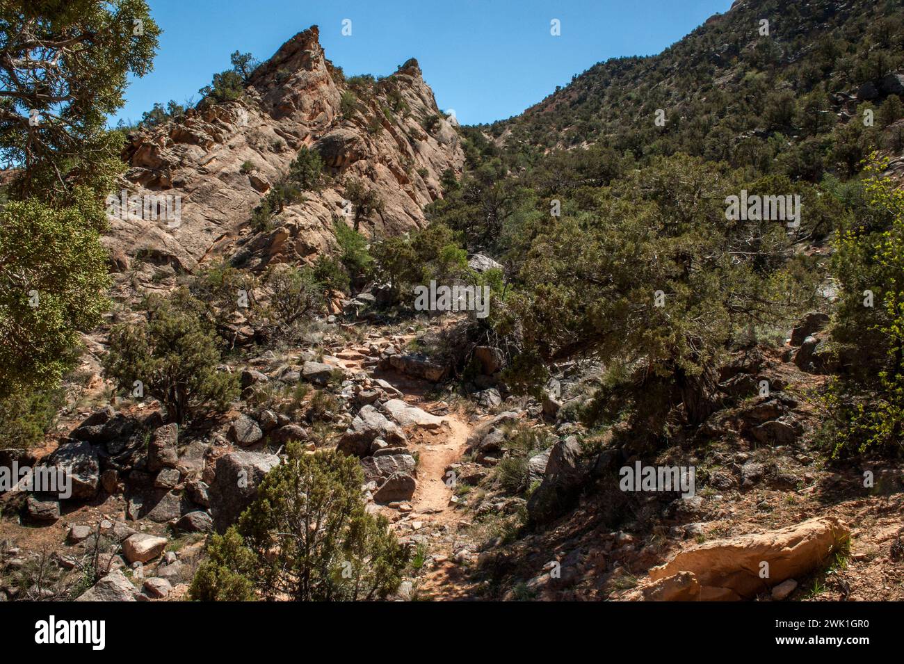 The Colorado National Monument's Liberty Cap trail passes along the ...