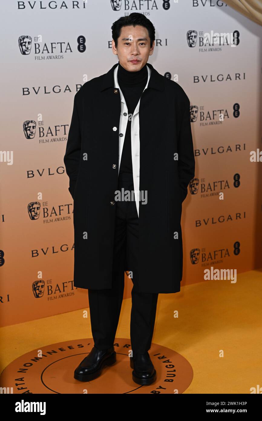 London, UK. February 17th, 2024. Teo Yoo arriving at 2024 EE BAFTA ...