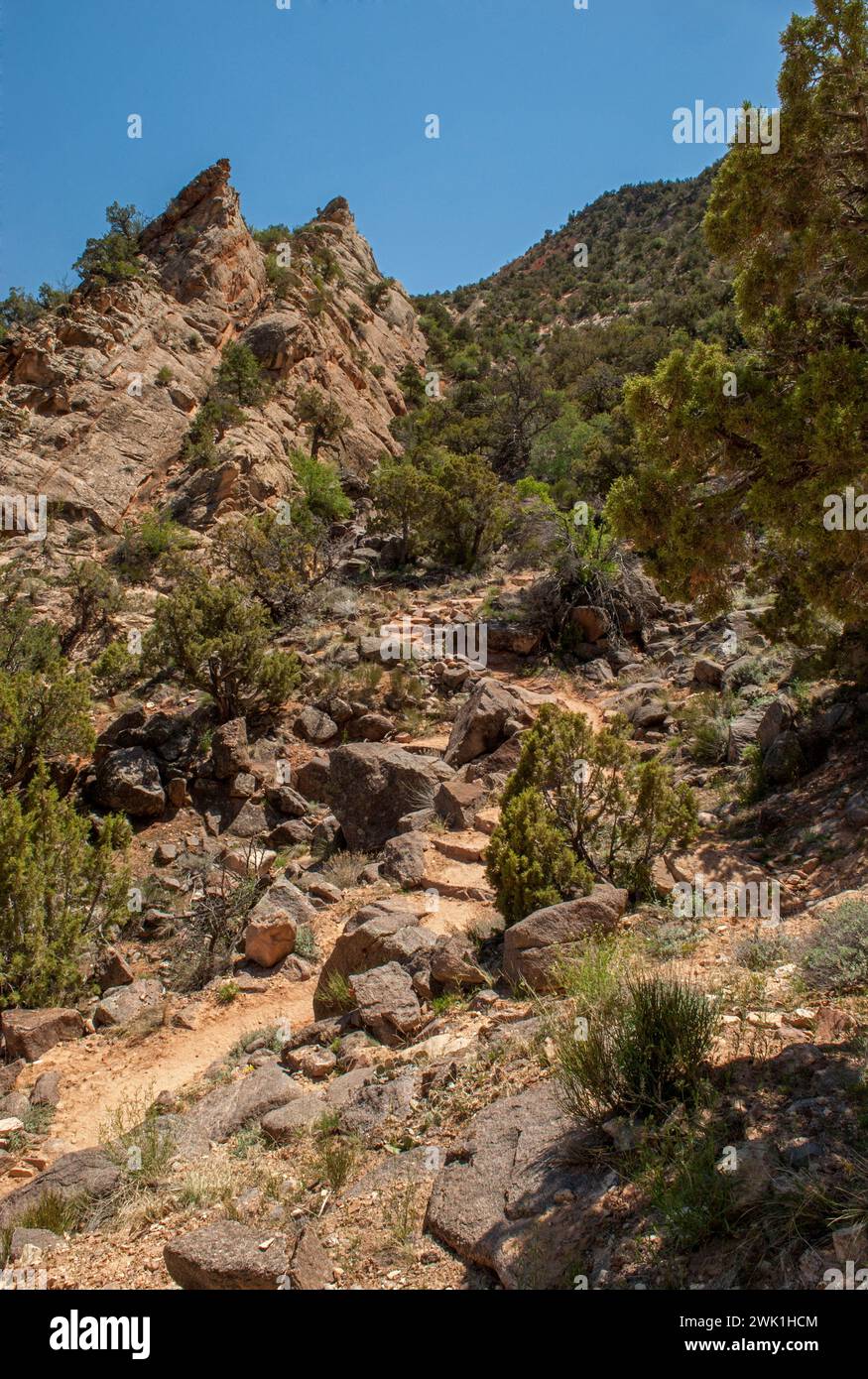 The Liberty Cap trail in the Colorado National Monument winds its way ...