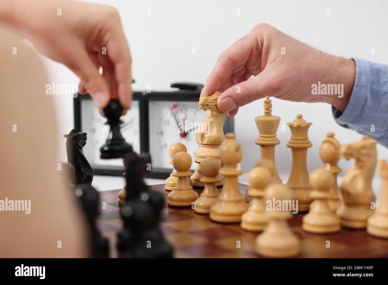 Chess game father and son hi-res stock photography and images - Alamy