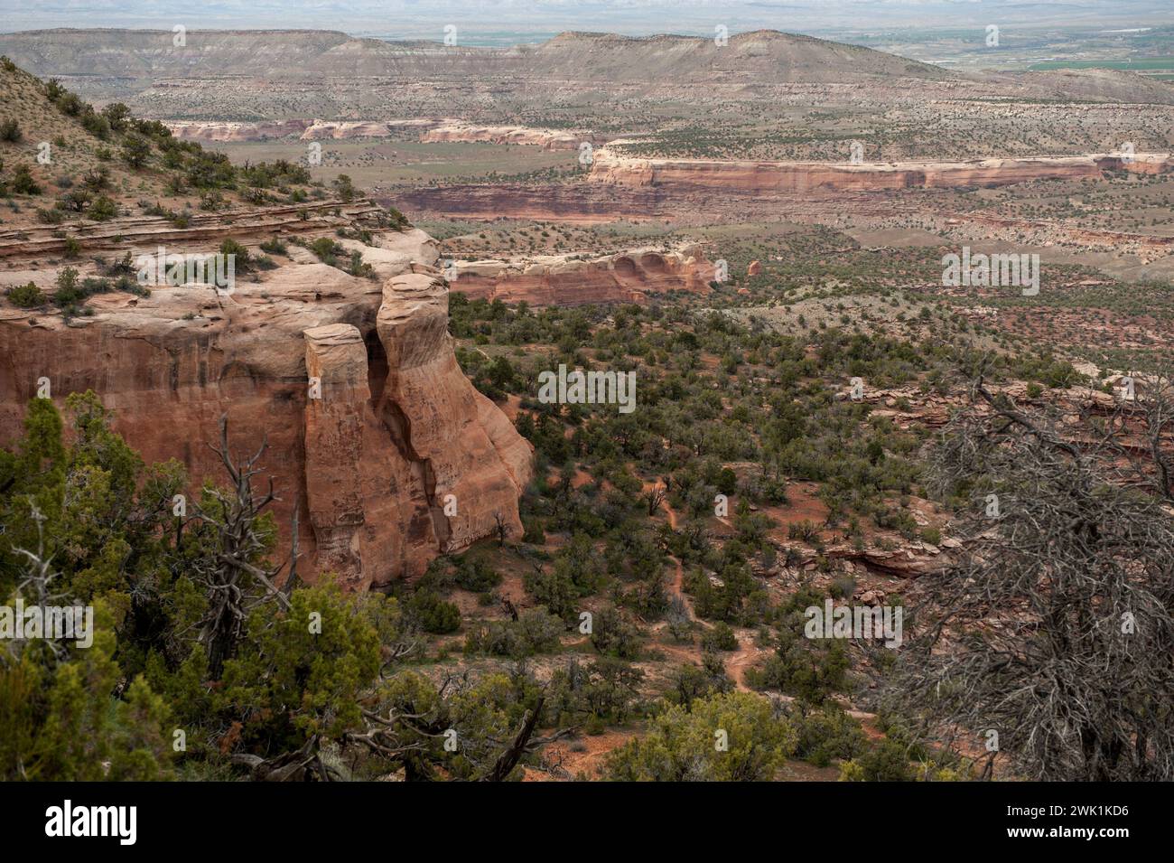 Looking down into an unnamed canyon in the Rattlesnake Arches area of ...