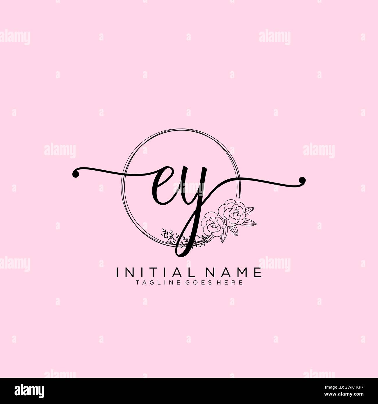 EY Initial handwriting logo with circle Stock Vector Image & Art - Alamy