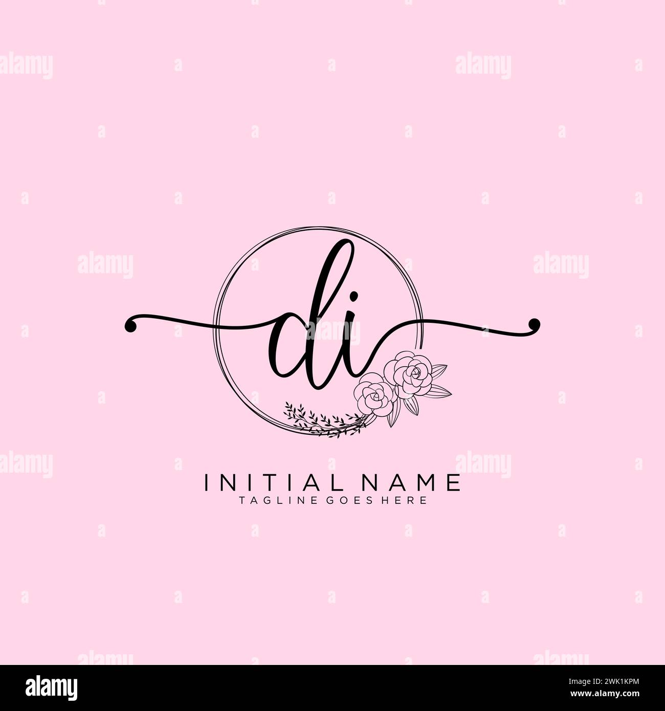Letter di logo vector vectors hi-res stock photography and images - Alamy