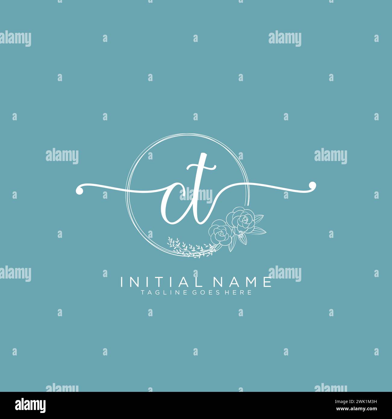 Initial ct vector vectors hi-res stock photography and images - Alamy