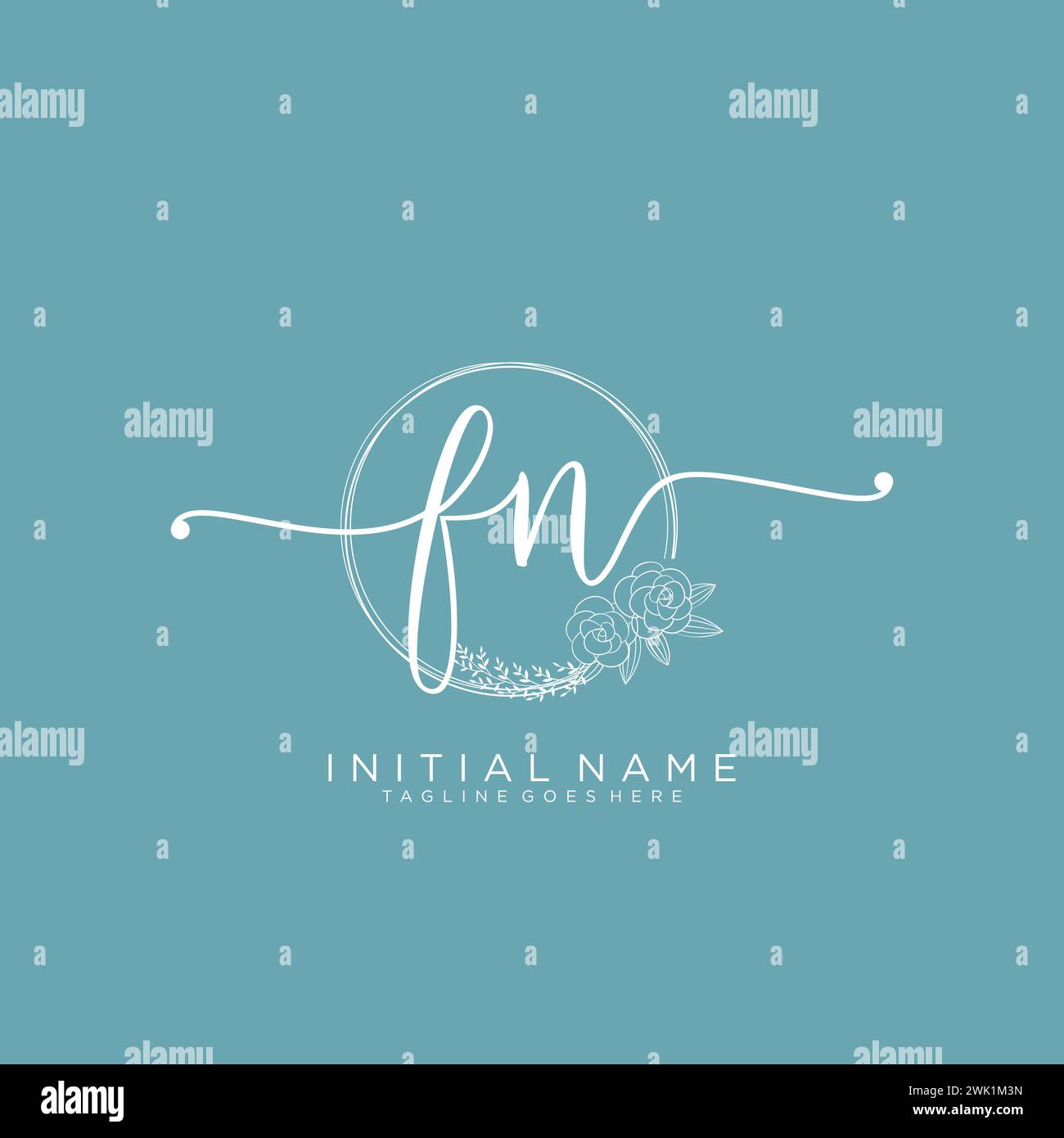 FN Initial handwriting logo with circle Stock Vector Image & Art - Alamy
