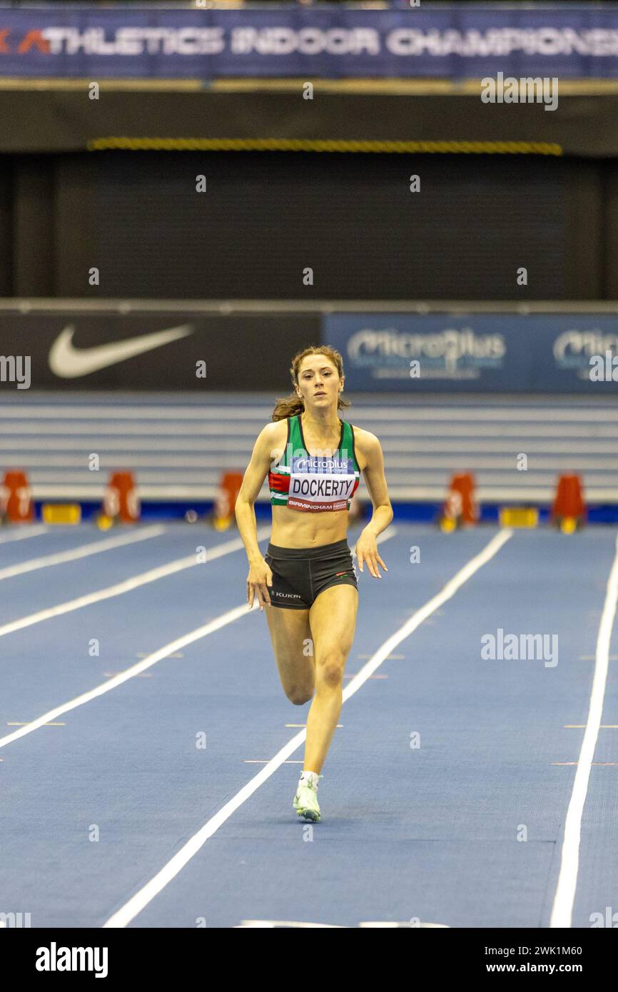 Birmingham, 17 February 2024, 60m Women Heats- Freya Dockerty at the ...