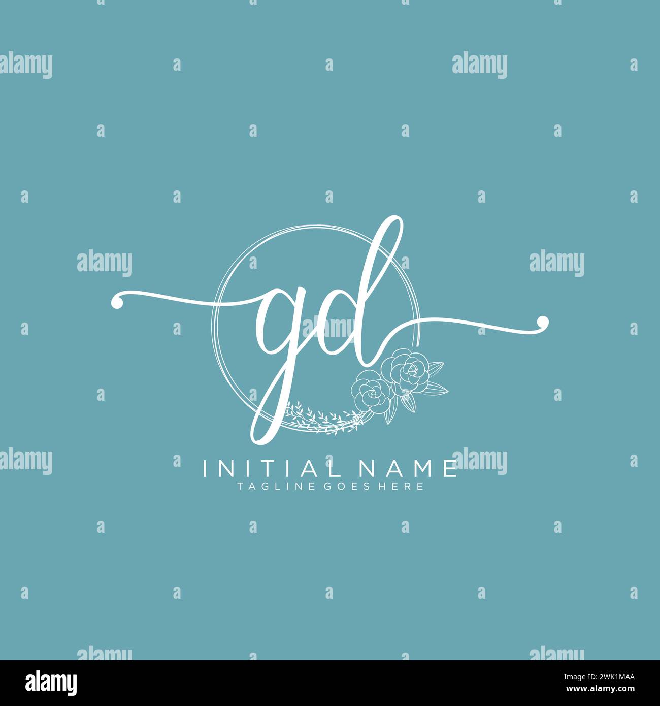 Gd modern logo Stock Vector Images - Alamy