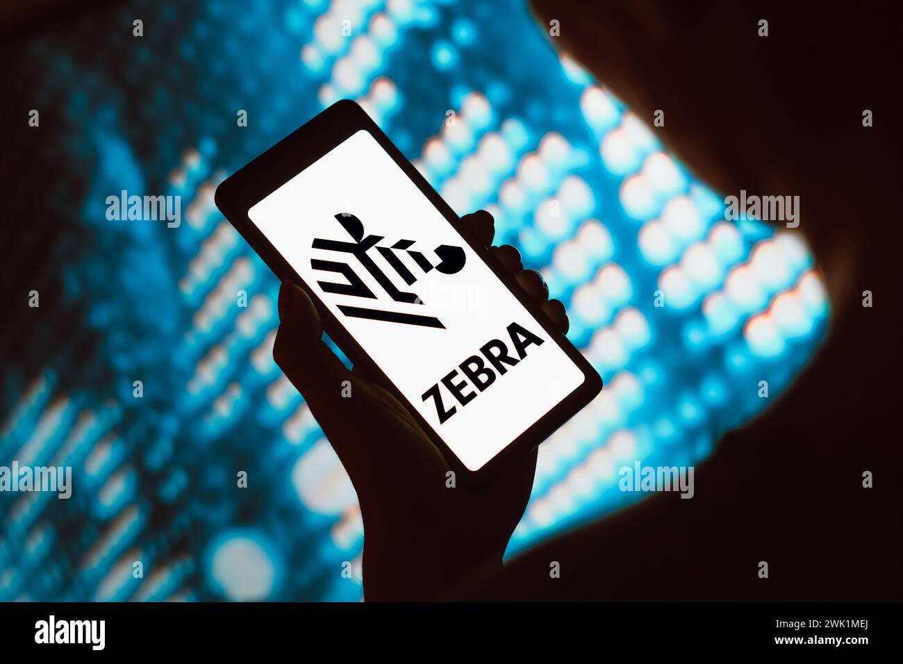 In this photo illustration, the Zebra Technologies logo is displayed on ...