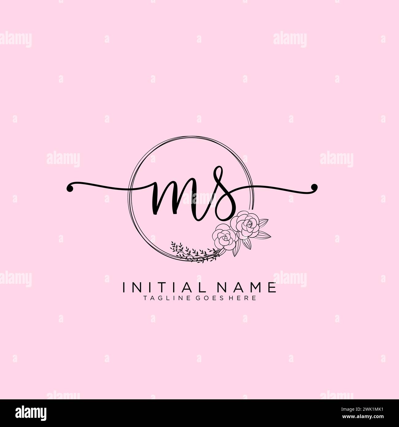 Ms initials vector vectors hi-res stock photography and images - Alamy