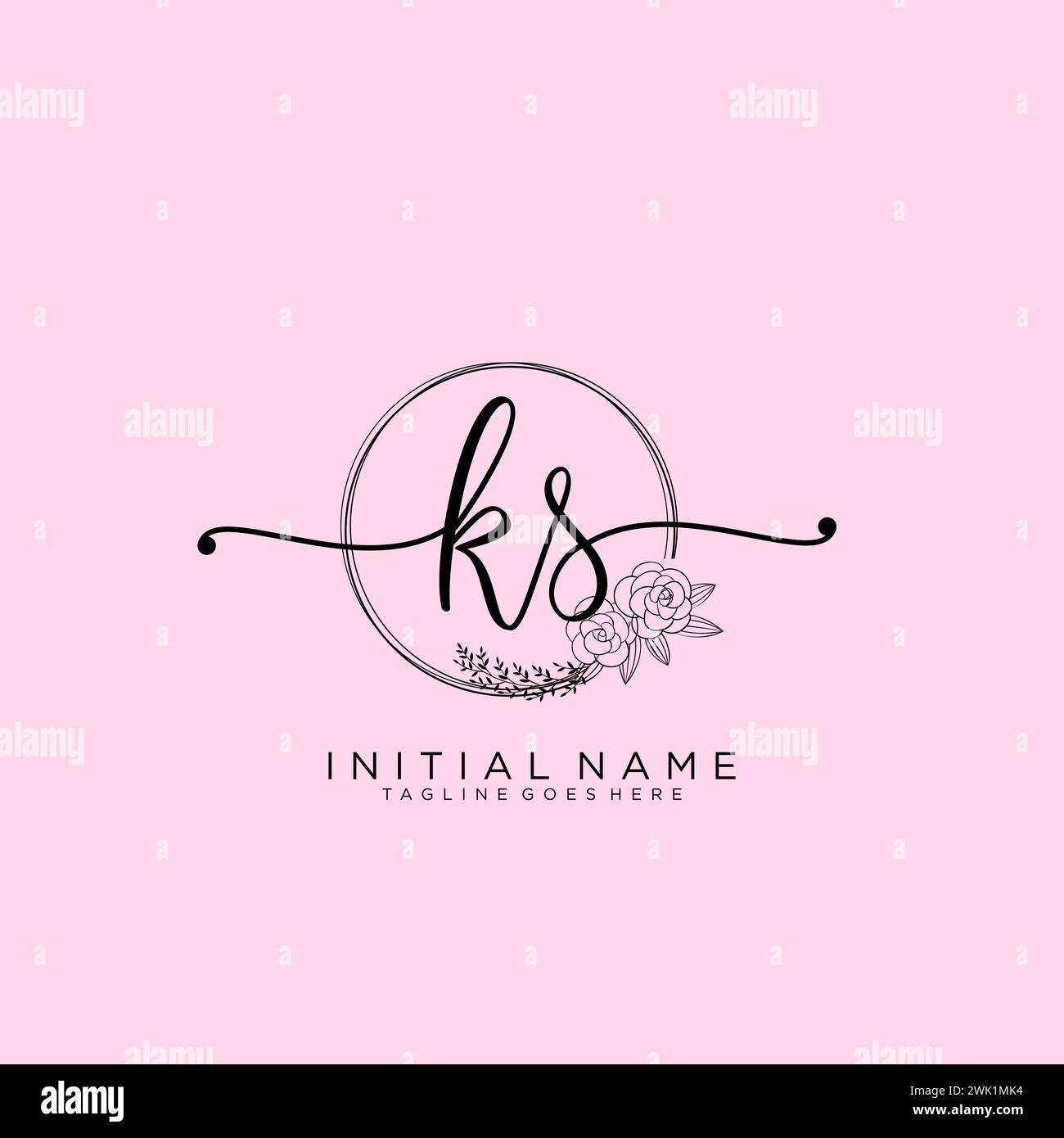 Ks initials vector vectors hi-res stock photography and images - Alamy