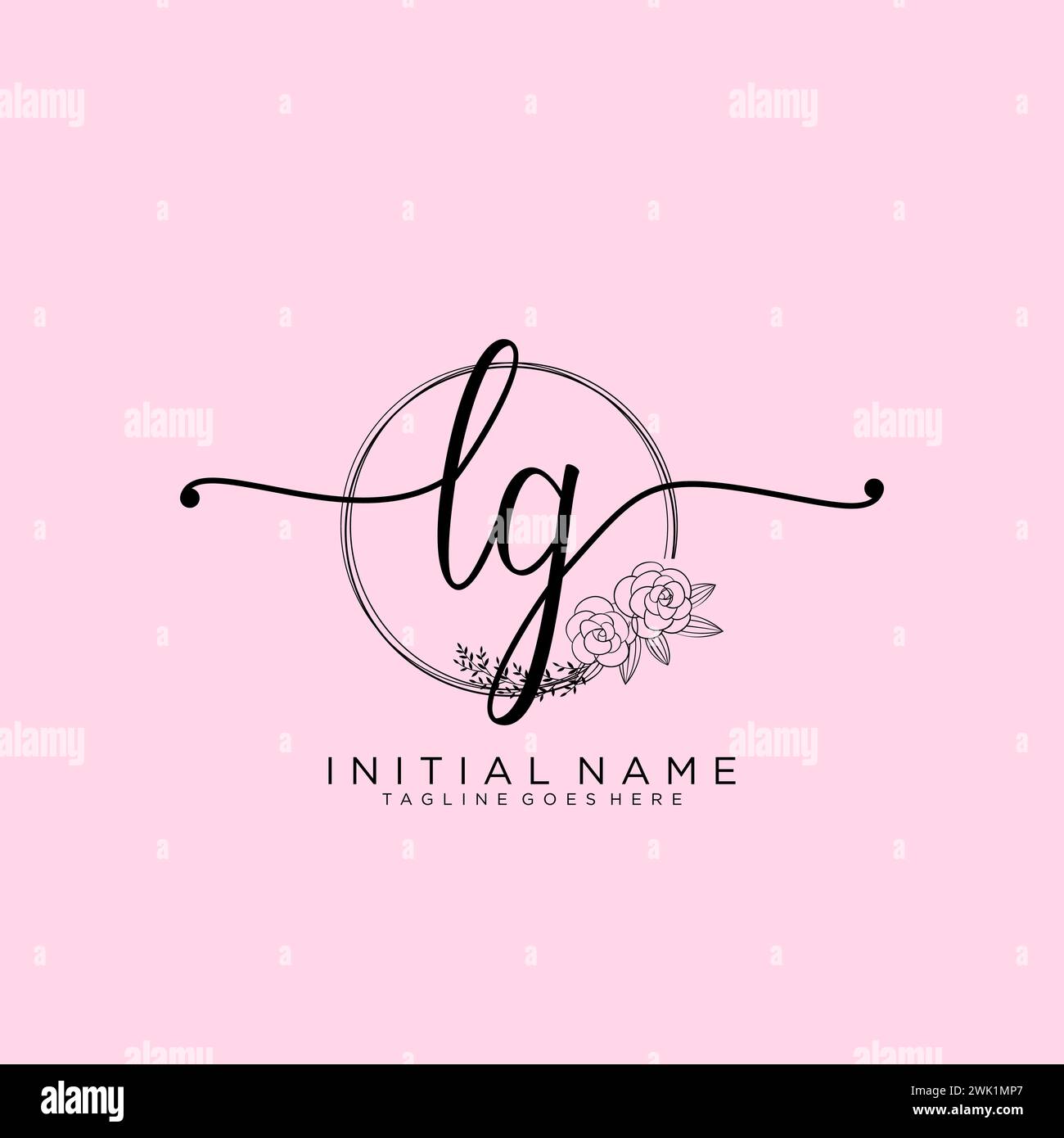 LG Initial handwriting logo with circle Stock Vector Image & Art - Alamy