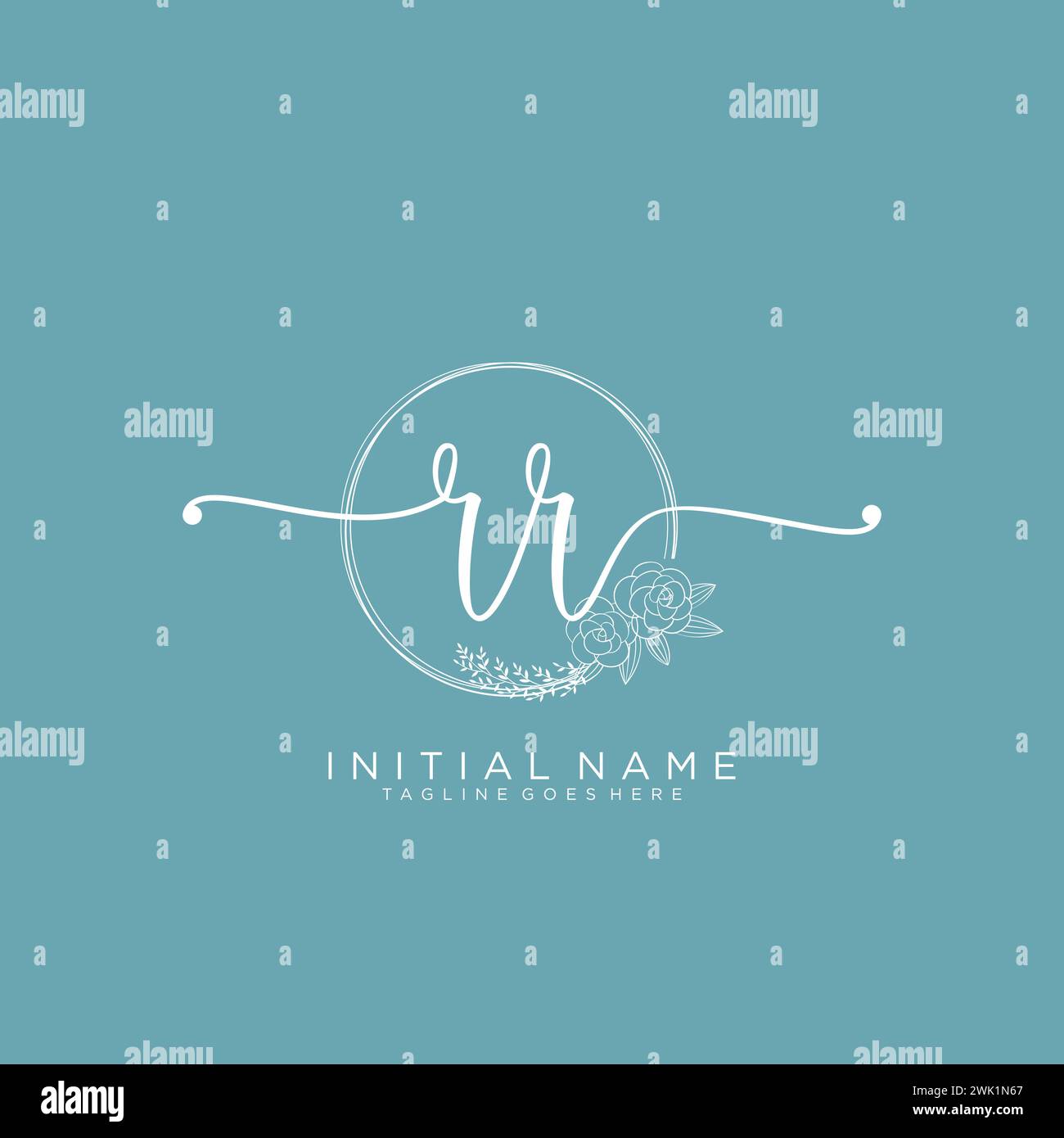 RR Initial handwriting logo with circle Stock Vector Image & Art - Alamy