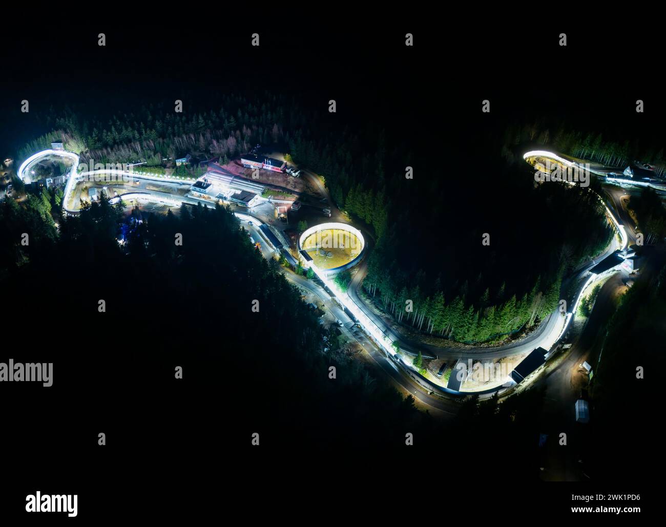 Altenberg luge and bobsleigh track, Altenberg, Saxony, Germany Stock ...