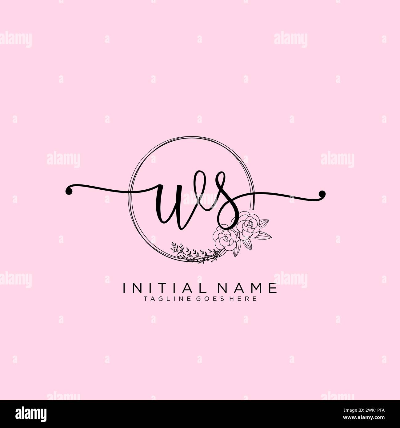 Monogram ws Stock Vector Images - Alamy