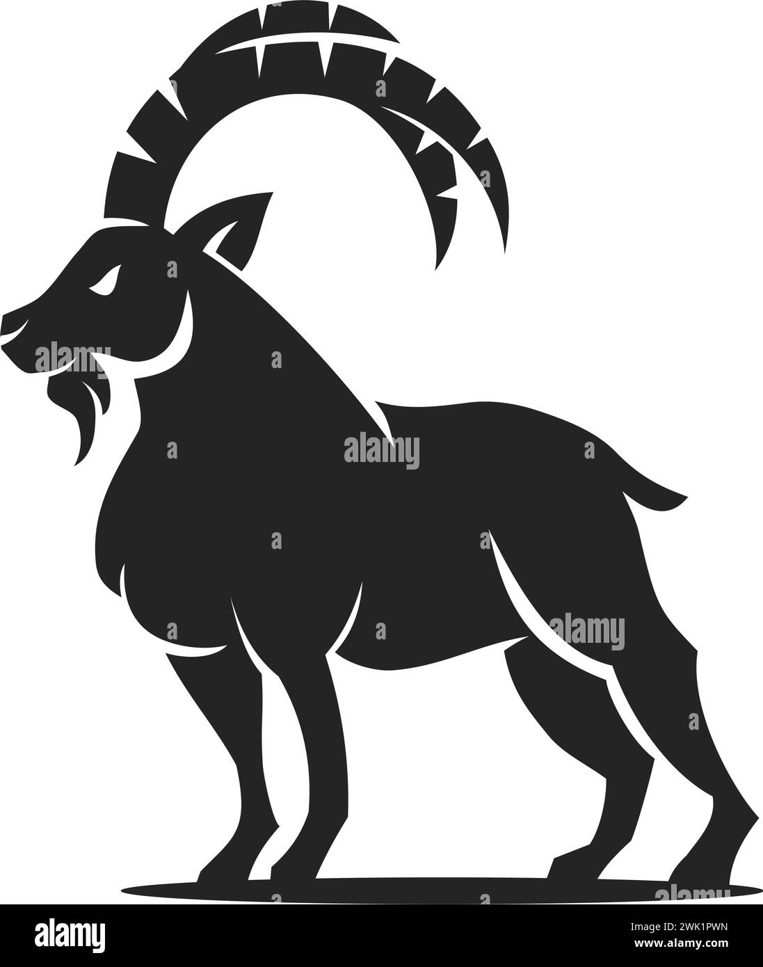 Ibex Logo template Isolated. Brand Identity. Icon Abstract Vector ...