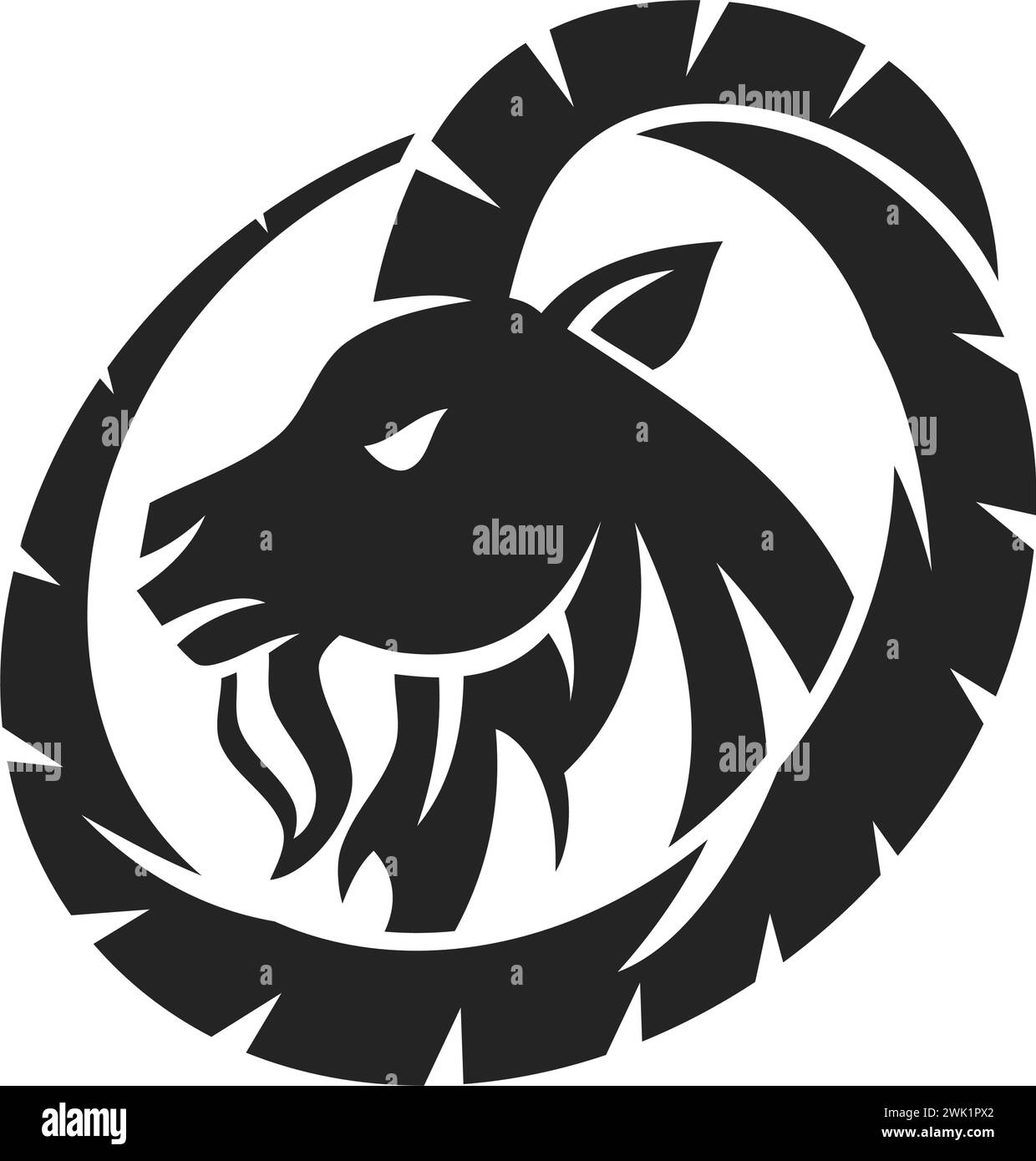 Ibex Logo template Isolated. Brand Identity. Icon Abstract Vector ...