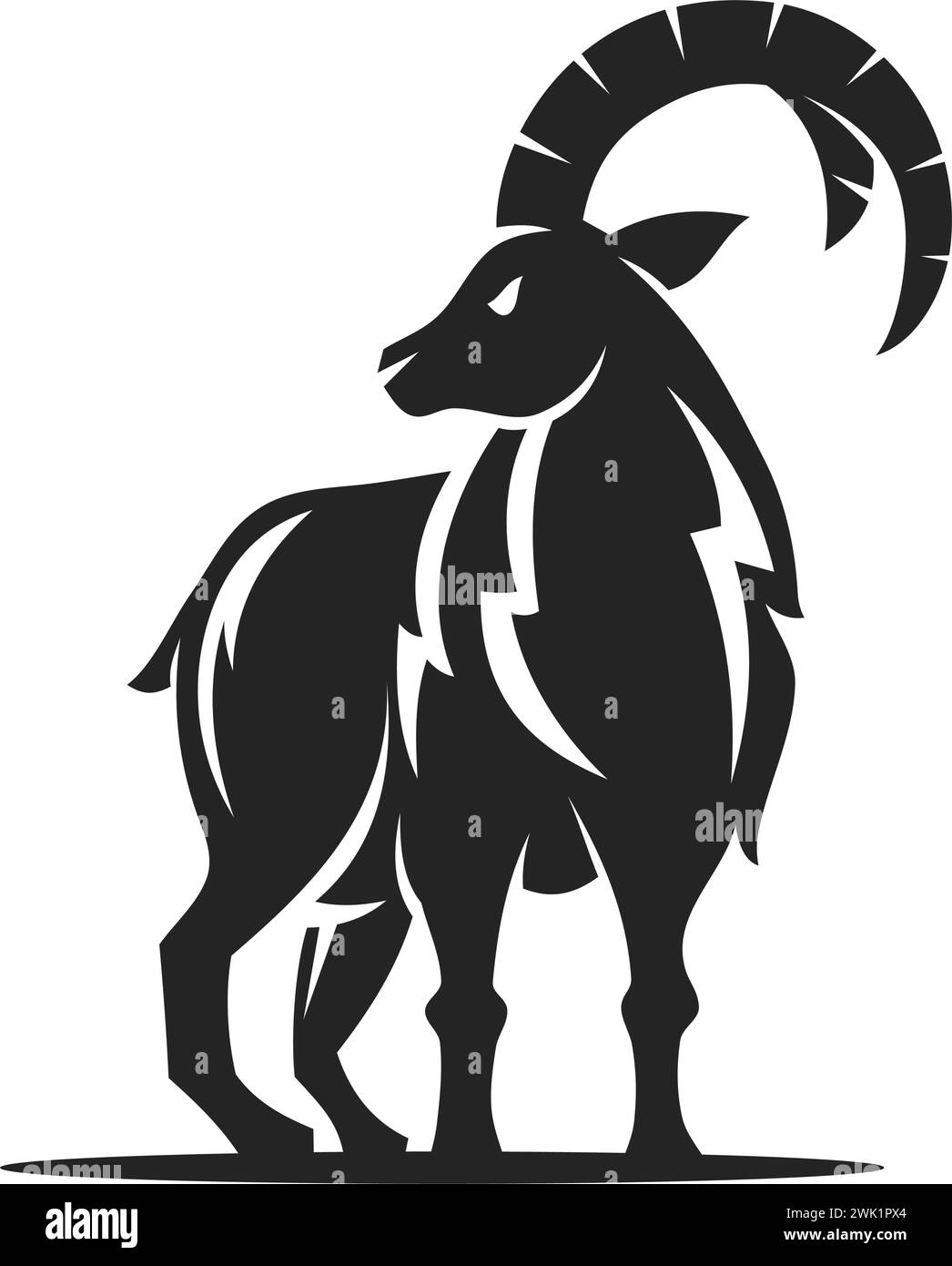 Ibex Logo template Isolated. Brand Identity. Icon Abstract Vector ...