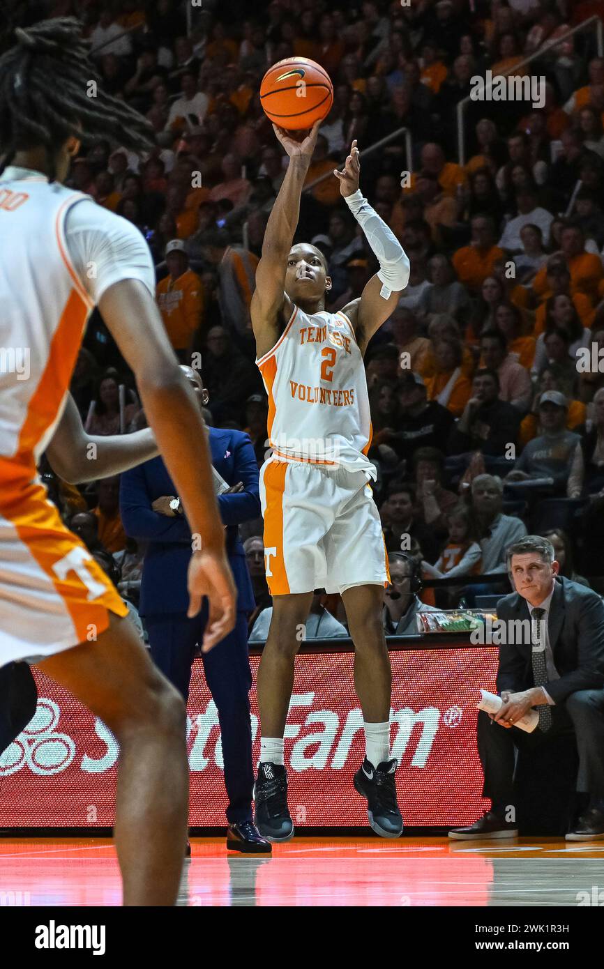 KNOXVILLE, TN - FEBRUARY 17: Tennessee Volunteers guard Jordan Gainey ...