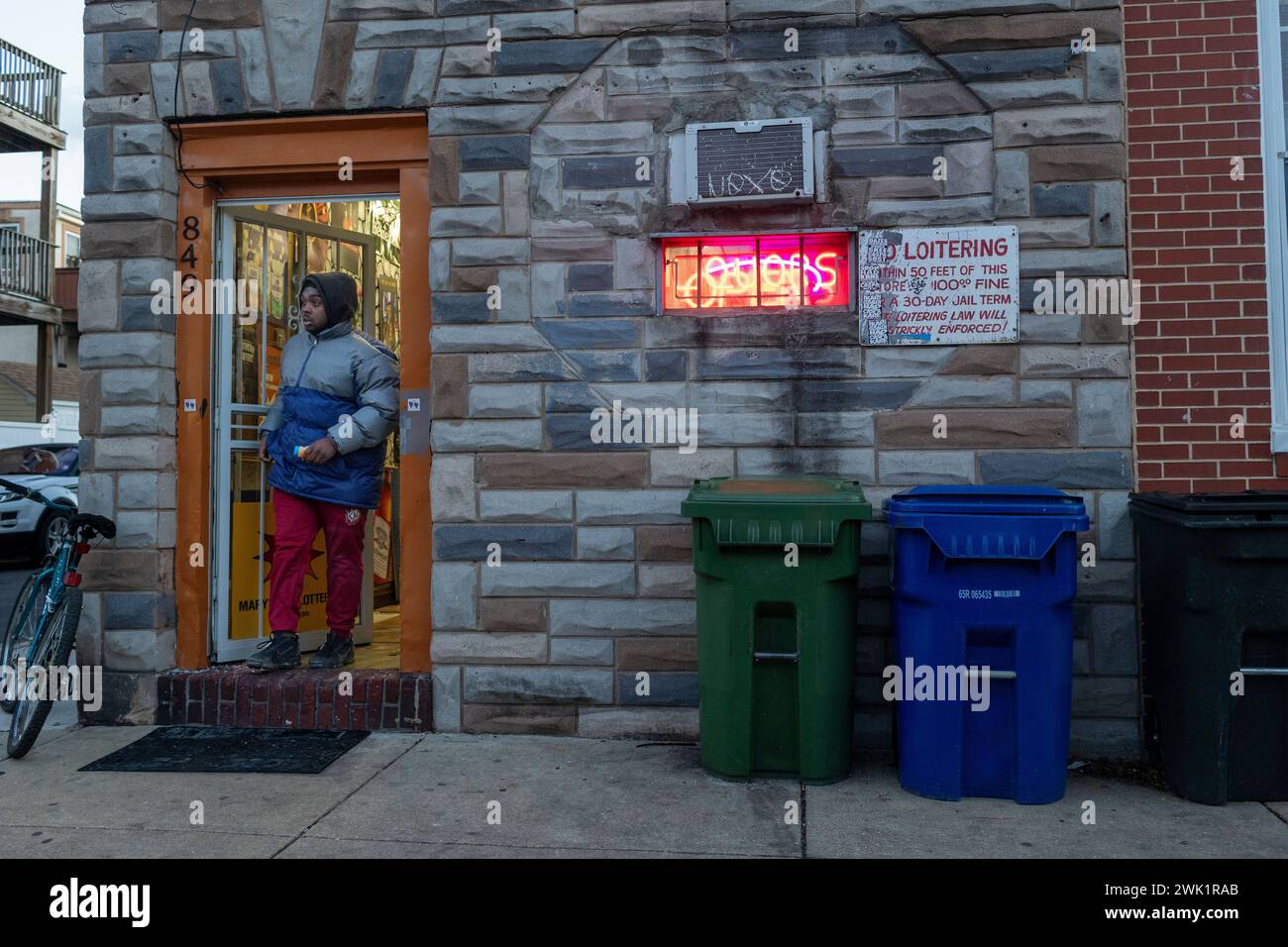 Baltimore, Maryland, USA. 17th Feb, 2024. Pigtown liquor store ...