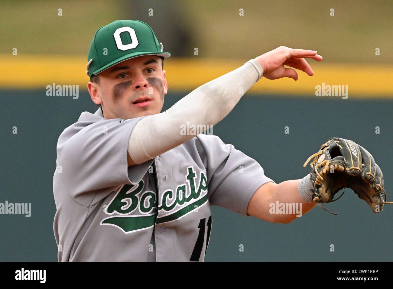 Ohio infielder Billy Adams plays against Lipscomb during an NCAA ...