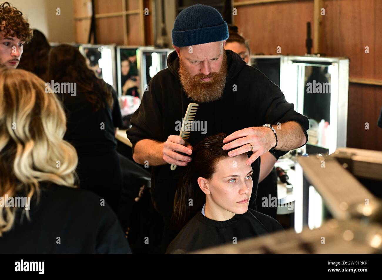 London, UK. 17th Feb, 2024. Philipp Haug is a stylist of Schwarzkopf ...