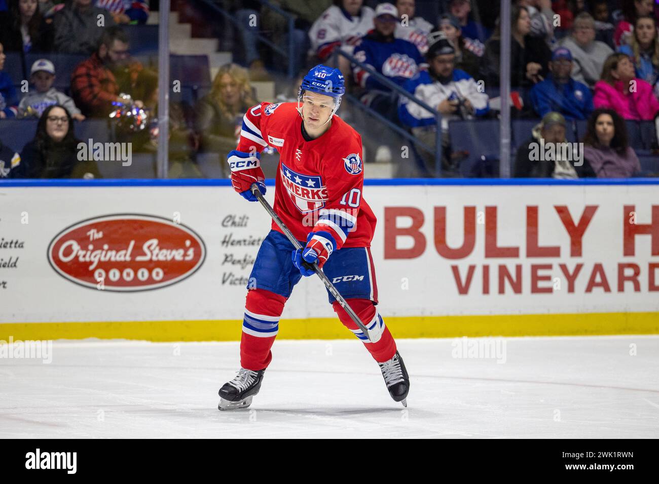 February 16th, 2024: Rochester Americans forward Brandon Biro (10 ...