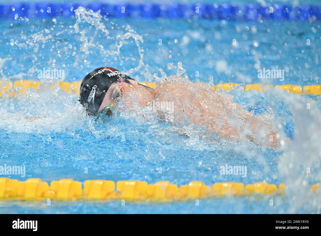 Doha, Qatar. 17th Feb, 2024. Pan Zhanle of team China competes during ...