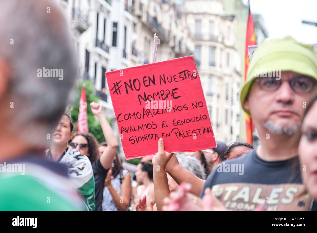 Buenos Aires, Argentina, Feb 16, 2024: solidarity with Palestine ...