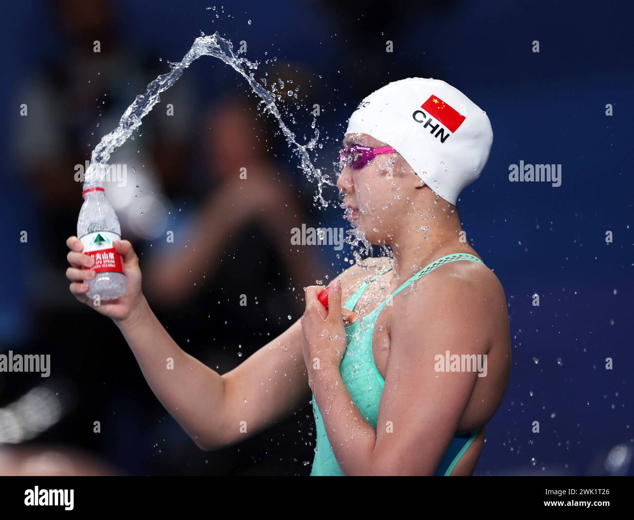 Doha, Qatar. 17th Feb, 2024. Tang Qianting of China prepares prior to ...
