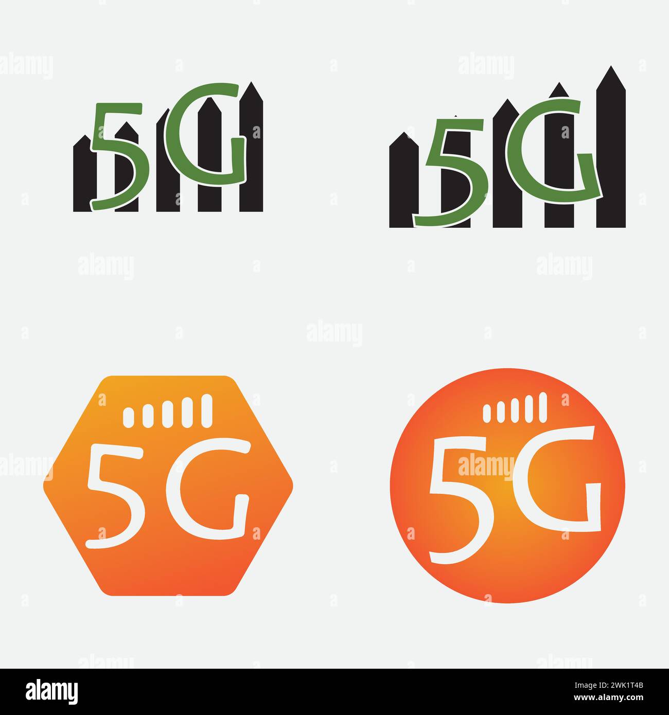 5 G icon set logo vector Stock Vector Image & Art - Alamy
