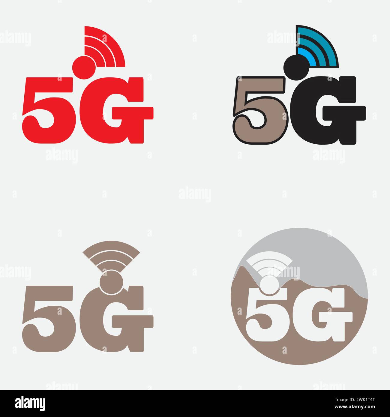 5 G icon set logo vector Stock Vector Image & Art - Alamy
