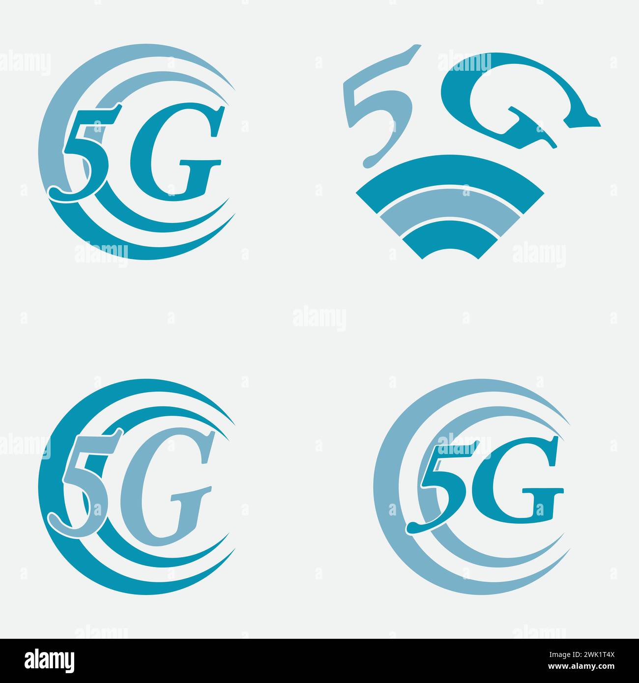5 G icon set logo vector Stock Vector Image & Art - Alamy