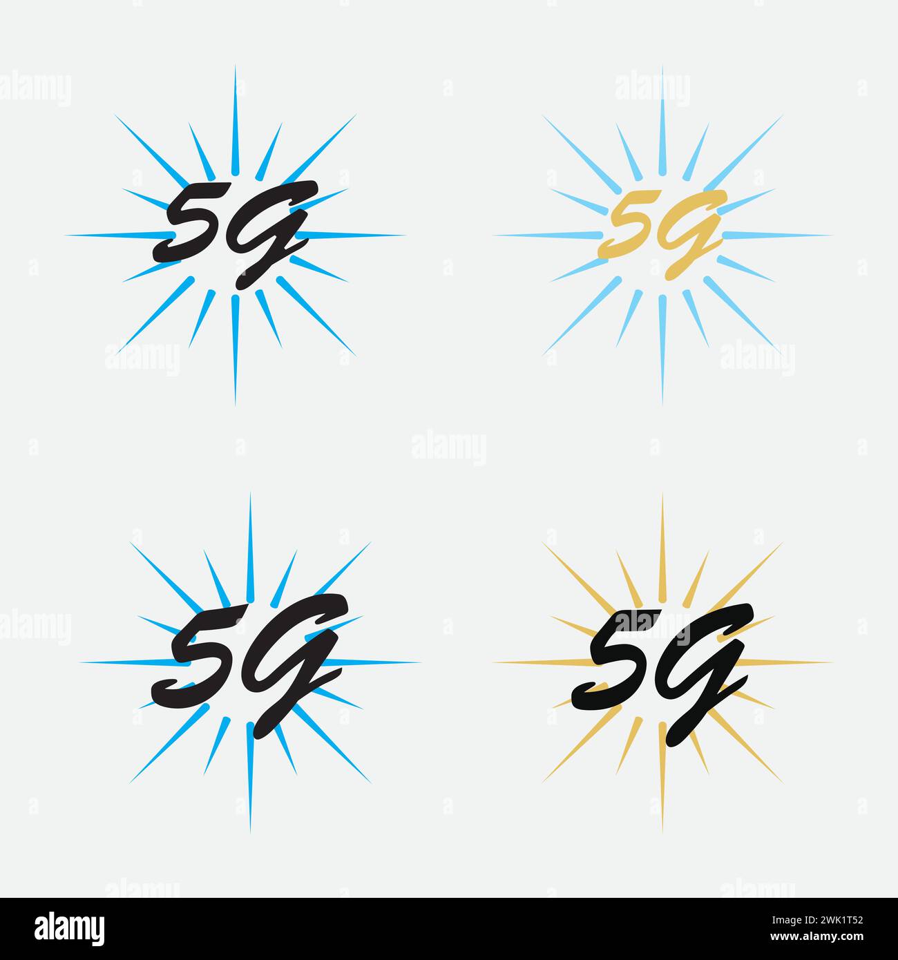 5 G icon set logo vector Stock Vector Image & Art - Alamy