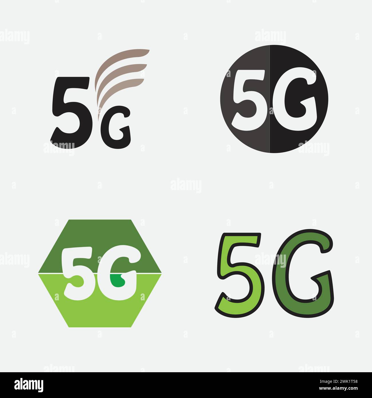 5 G icon set logo vector Stock Vector Image & Art - Alamy